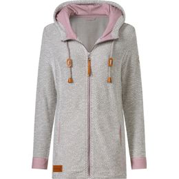 CR&Eacute;ATION L Damen Sweatjacke mit Kapuze steingrau-mauve Gr&ouml;&szlig;e 50
