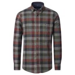 Langarmhemd Casamoda "Casamoda Freizeithemd Print", Herren, Gr. L, Normalgrößen, rot, 100% Baumwolle, bedruckt, comfort fit, Hemden