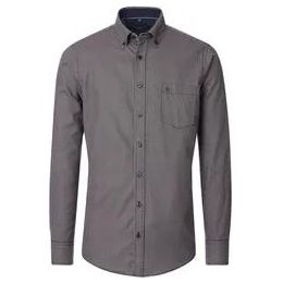 Langarmhemd Casamoda "Casamoda Freizeithemd Print", Herren, Gr. XL, Normalgrößen, braun, 100% Baumwolle, bedruckt, lässig geschnitten, Hemden