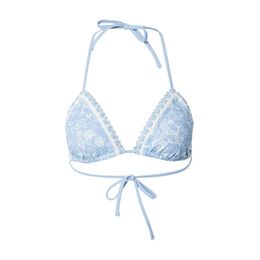 Hollister Bikinitop Damen Größe 70 hellblau / weiß