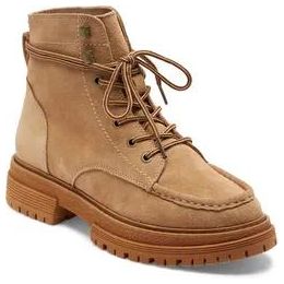 Schnürboots Roxy "WORK IT", Gr. 41, tan, Leder, Schuhe, Schnürstiefel, Schnürstiefelette