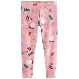 next Leggings M&auml;dchen Gr&ouml;&szlig;e 128 gr&uuml;n / pink / rot / wei&szlig;