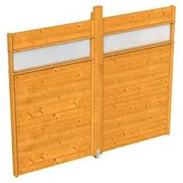 Skan Holz Pavillonseitenteil SKANHOLZ "Wand", braun (eiche hell), B:270cm H:209cm, Pavillonseitenteile, mit Lichtband