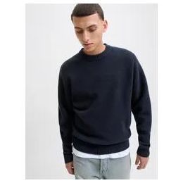 Jack & Jones Strickpullover JACK & JONES "JJESOHO OLLIE KNIT CREW NECK SN", Herren, Gr. XL, blau (sky captain), Strick, Obermaterial: 51% Polyester, 41% Polyacryl, 5% Wolle, 3% Elasthan, unifarben, Modisch, relaxed fit normal, Rundhals, Rippbündchen, Pullover