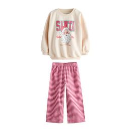 next Pajamas 'Santa' girl Beige, Pink size 5 yrs