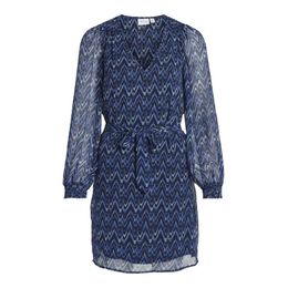 Vila Kleid 'VIFalia' Damen Größe 34 blau / schwarz / weiß Winterkleid
