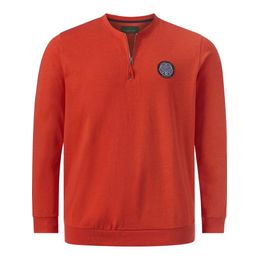 CHARLES COLBY Sweatshirt ' Earl Reuben ' Herren Gr&ouml;&szlig;e L orange / schwarz / wei&szlig;
