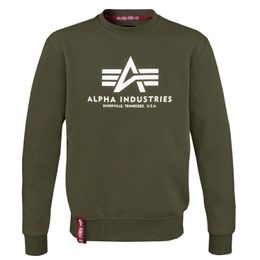 Alpha Industries Basic Sweater dark oliv, Gr&ouml;&szlig;e M