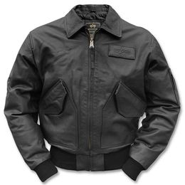 Alpha Industries CWU 45 Lederjacke schwarz, Gr&ouml;&szlig;e S