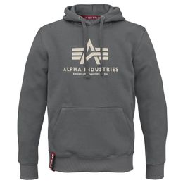 Alpha Industries Basic Hoody Kapuzen Pullover greyblack, Größe L