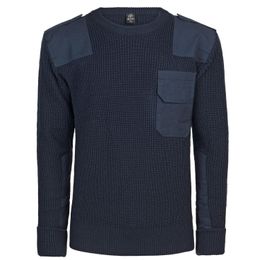 Brandit BW Pullover mit Brusttasche navy, Gr&ouml;&szlig;e L