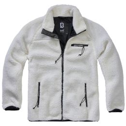 Brandit Teddyfleece Jacke white, Gr&ouml;&szlig;e XL
