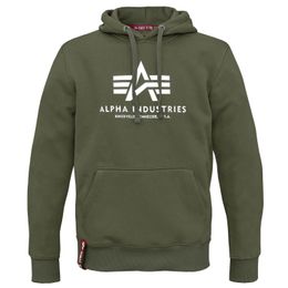 Alpha Industries Basic Hoody Kapuzen Pullover dark oliv, Gr&ouml;&szlig;e XXL