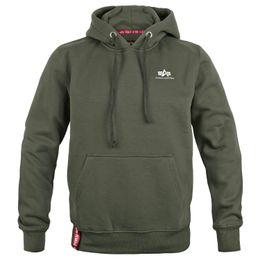 Alpha Industries Basic Hoody Small Logo dark oliv, Gr&ouml;&szlig;e XL
