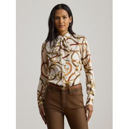 Lauren by Ralph Lauren Lauren Ralph Lauren Bluse 'KRISTY' Damen Gr&ouml;&szlig;e S creme / brokat / goldgelb / feuerrot