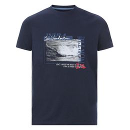Jan Vanderstorm T-Shirt 'Pitter' Herren Gr&ouml;&szlig;e 5XL navy / saphir / knallrot / offwhite