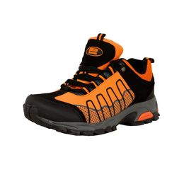 GUGGEN Mountain Sportlicher Schn&uuml;rschuh 'Wandern Trekkingschuhe T002 Wanderschuhe' Damen Gr&ouml;&szlig;e 38 orange / schwarz