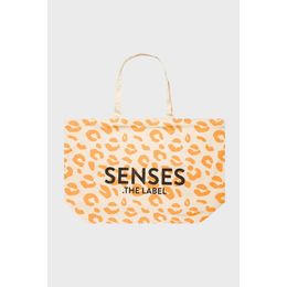 SENSES.THE LABEL Shopper Damen Größe One Size creme / orange / schwarz
