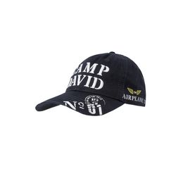 CAMP DAVID Base Cap Stone Washed mit Logo-Stickerei und Prints Herren Größe 55/60 blau