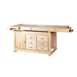 HOLZMANN-MASCHINEN Holzmann Hobelbank inkl. Schrank & Spannbacken WB210C