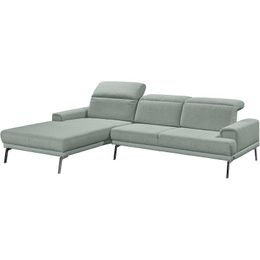 Musterring Ecksofa &raquo;MR 4580&laquo; mit Kopf- und Sitztiefenverstellung, Metallfu&szlig; chrom, 288 x 193/220cm gr&uuml;n 100% Polyester