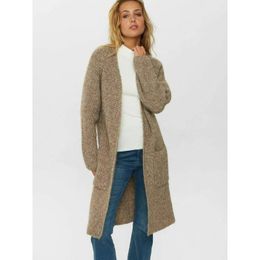 Nümph NÜMPH Cardigan »Long Cardigan – NOOS NUZINDI« Fossil Melange S S Warme und weiche Strickjacken für gemütliche Tage