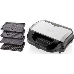 2THETA ETA 4-in-1-Sandwichmaker »SORENTO 315190010« 900 W schwarz/edelstahlfarben