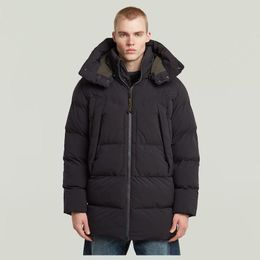 G-Star Raw G-STAR Parka »G-Whistler Padded Hooded 2.0« mit Kapuze mit Stehkragen, abnehmbare Kapuze dk black XL XL Parka von G-STAR