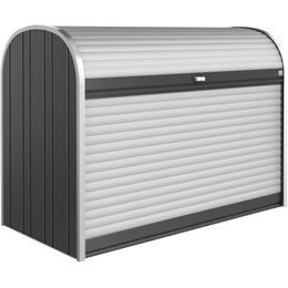 BioHort Gartenbox &raquo;STOREMAX Gr. 190, verschiedene Farben&laquo; 190x96, 5x136 cm, Ideal als M&uuml;lltonnenboxoder Fahrradgarage dunkelgrau-metallic