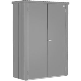 BioHort Mehrzweckschrank »Romeo Gr. M high, verschiedene Farben« 132x57x181 cm, der ideale Terrassenschrank aus Metall dunkelgrau-metallic