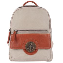 Harbour 2nd Cityrucksack »Azalea« khaki/cognac B/H/T: 21 cm x 25 cm x 11 cm B/H/T: 21 cm x 25 cm x 11 cm