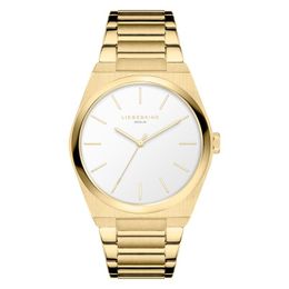 Liebeskind Berlin Quarzuhr &raquo;Minimalist 48 mm&laquo; Armbanduhr, Damenuhr, Edelstahlarmband, analog goldfarben Markante Armbanduhr