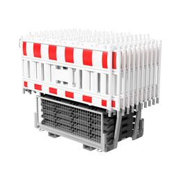 Schake Absperrschrankengitter Set 4, mit Lampenadapter, Folie rot/wei&szlig;, Typ RA2/B (Art.-Nr. 33420KA2) (33420KA2-SET4)