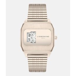 Liebeskind Berlin Quarzuhr »Vinyl Vision« Armbanduhr, Damenuhr, Edelstahlarmband, analog roségoldfarben Trendige Armbanduhr