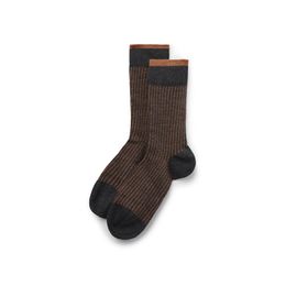 CALZEDONIA Socken Herren Größe 41/46 anthrazit / dunkelorange