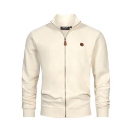 INDICODE Jeans Zip-Up Hoodie 'Guadalupe' male White size XXL