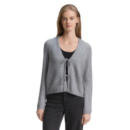 Tom Tailor Denim Cardigan mit Schleifen cement grey m&eacute;lange XS XS Cardigan von Tom Tailor Denim