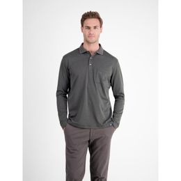 Lerros Langarm-Poloshirt mit Logo-Stickerei NORDIC OLIVE M M Langarmshirt für Herren von Lerros