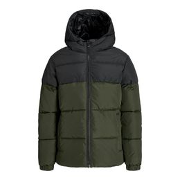 Jack & Jones JACK & JONES JUNIOR Steppjacke »JJMAZE PUFFER HOOD JNR« mit Kapuze Rosin Detail:BLACK BLOCKING 128 128 Gesteppte Jacke von Jack & Jones Junior