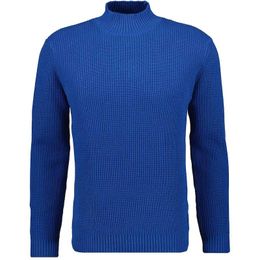 Ragman Rundhalspullover Blau-718 48 48 Rippenstrick