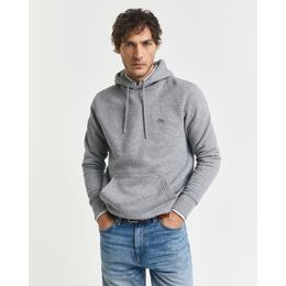 Gant Hoodie »REG SHIELD HOODIE« mit Logostickerei auf der Brust grey melange 4XL 4XL von Gant