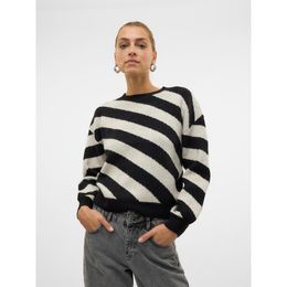 V&eacute;ro Moda Vero Moda Damen Rundhalspullover &raquo;VMLARA LS O-NECK PULLOVER GA BOO REP&laquo; L