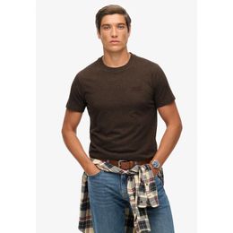 Superdry Rundhalsshirt »ESSENTIAL LOGO EMB TEE« Nutmeg Brown Marl M M Cooles Shirt von Superdry