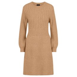 Apart Knitted dress female Beige size 46