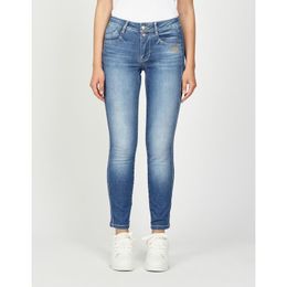 Gang Slim-fit-Jeans »Jeans Slim Fit 94SANA CROPPED« denim blau 29 - Normalgrößen Normalgrößen 29 5-Pocket Style mit Reißverschluss und Knopf
