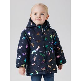 name it Outdoorjacke »NMFMAXI PA JACKET FOIL AOP NOOS« mit Kapuze mit dekorativen und reflektierenden Details Dark Sapphire AOP:UNICORN 116 116...