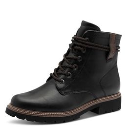 Tamaris Schnürstiefelette, Blockabsatz, Schnürboots in veganer Verarbeitung schwarz 39 39 Für Trendsetter! Der Schnürboots mit seitlichem...