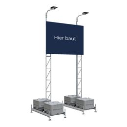 Schake Aufstellvorrichtung f&uuml;r Werbetafel 3x2m (353330-SET)