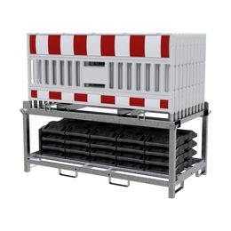 Schake Absperrschrankengitter SET 2, ohne Lampenadapter, Folie rot/wei&szlig;, Typ RA2/B (Art.-Nr. 33620K2) (33620K2-SET2)