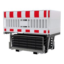 Schake Absperrschrankengitter Set 4, ohne Lampenadapter, Folie rot/wei&szlig;, Typ RA1/A (Art.-Nr. 33620K) (33620K-SET4)